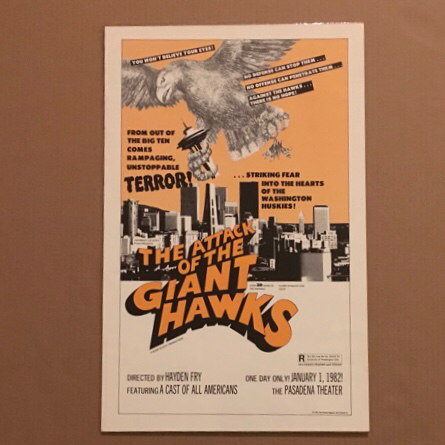 1981 Attack of the Giant Hawks Poster | HawkToys